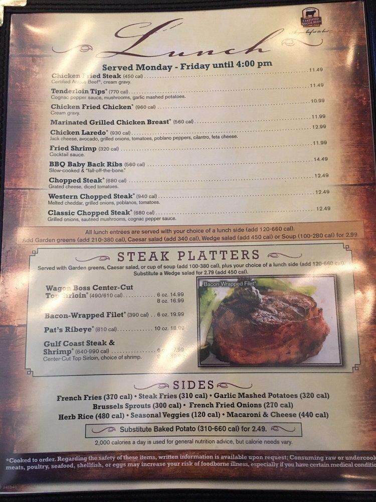 Menu at Saltgrass Steak House steakhouse, Biloxi, 140 Beach Blvd