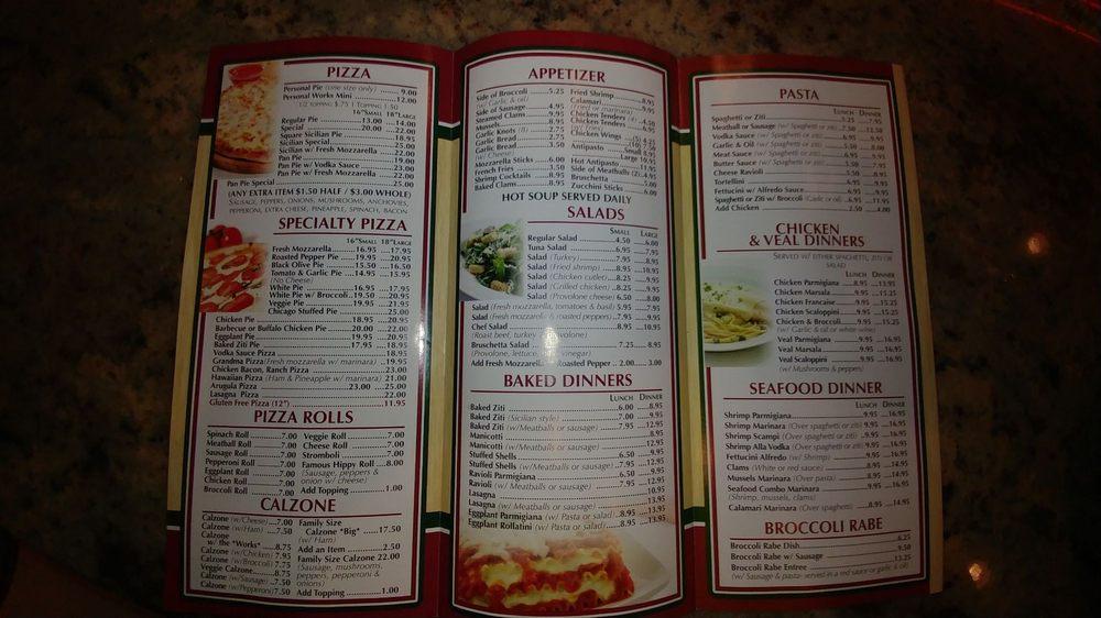 Menu at Brothers pizzeria, East Brunswick