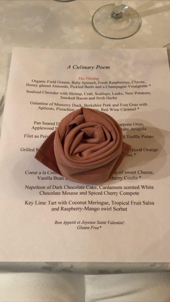 Menu at Chez Nous French Restaurant, Humble