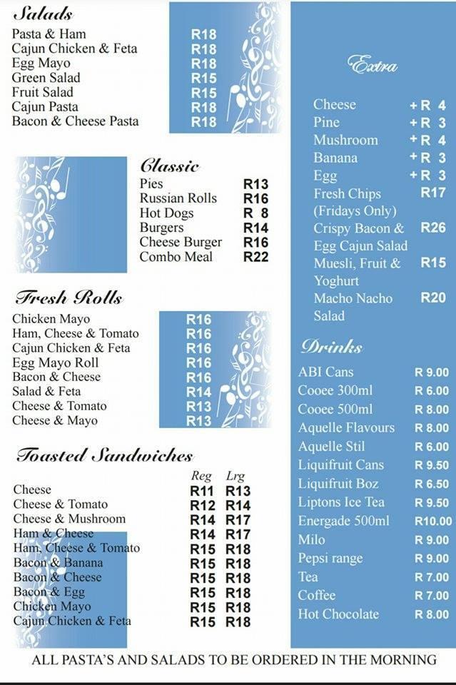 Menu at Goodlife Snackbars, Lotus Park