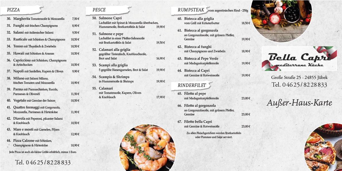 Menu at Bella Capri Jübek - italienisches Restaurant, Jübek