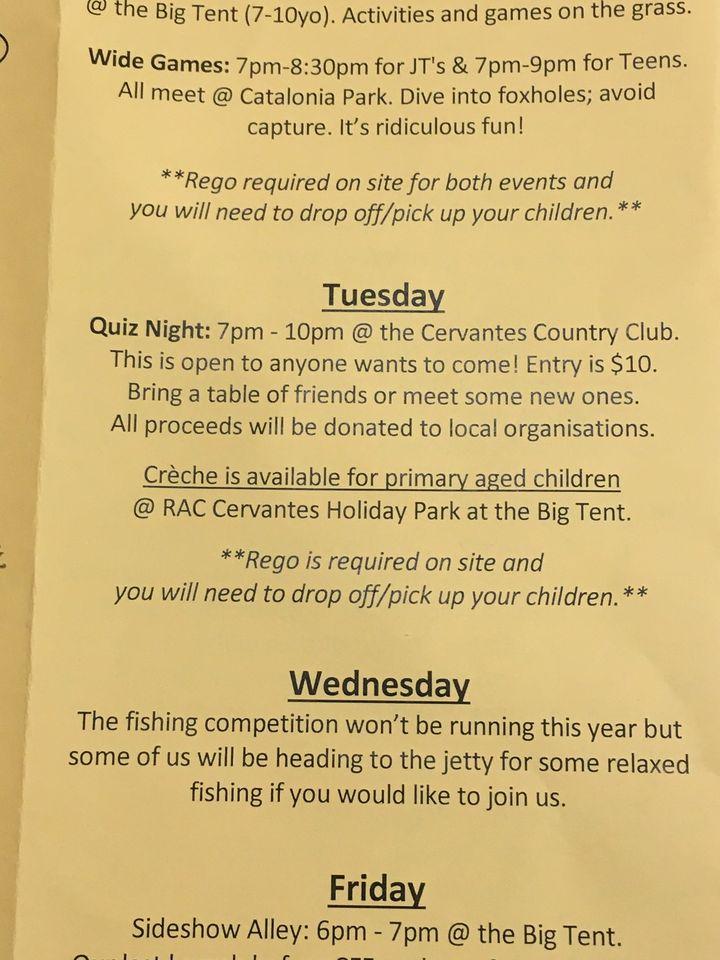 Menu at Cervantes Country Club, Cervantes
