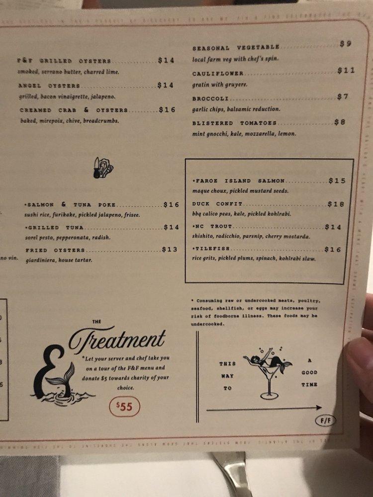 Menu at Fin & Fino pub & bar, Charlotte
