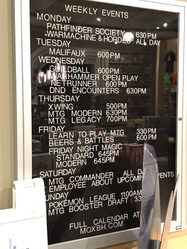 Menu at Mox Boarding House pub & bar, Bellevue, Bel Red Rd