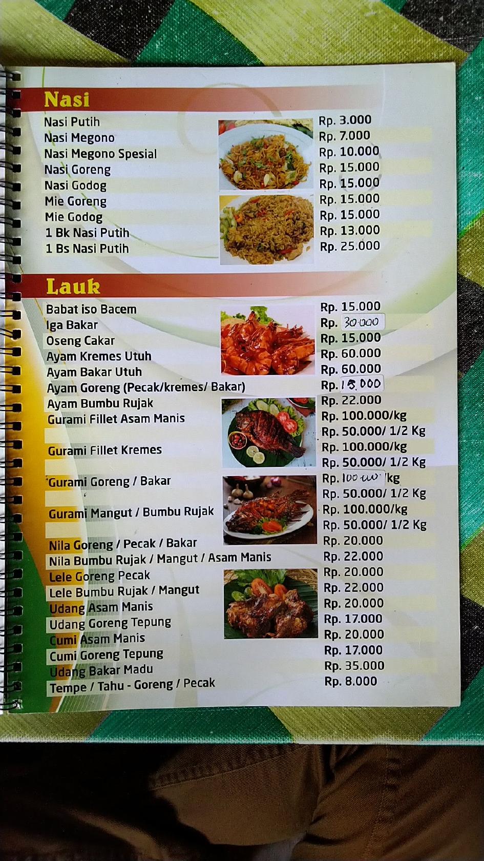Menu at Resto Girli restaurant, Magelang