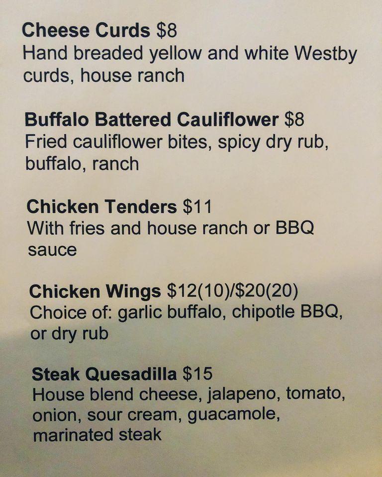 Menu at Waypoint Public House, Monona