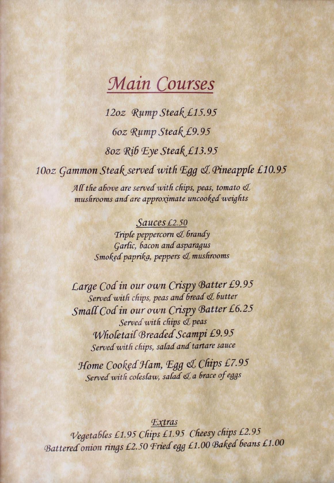 Menu at Dolphin Hotel pub & bar, Ilsington