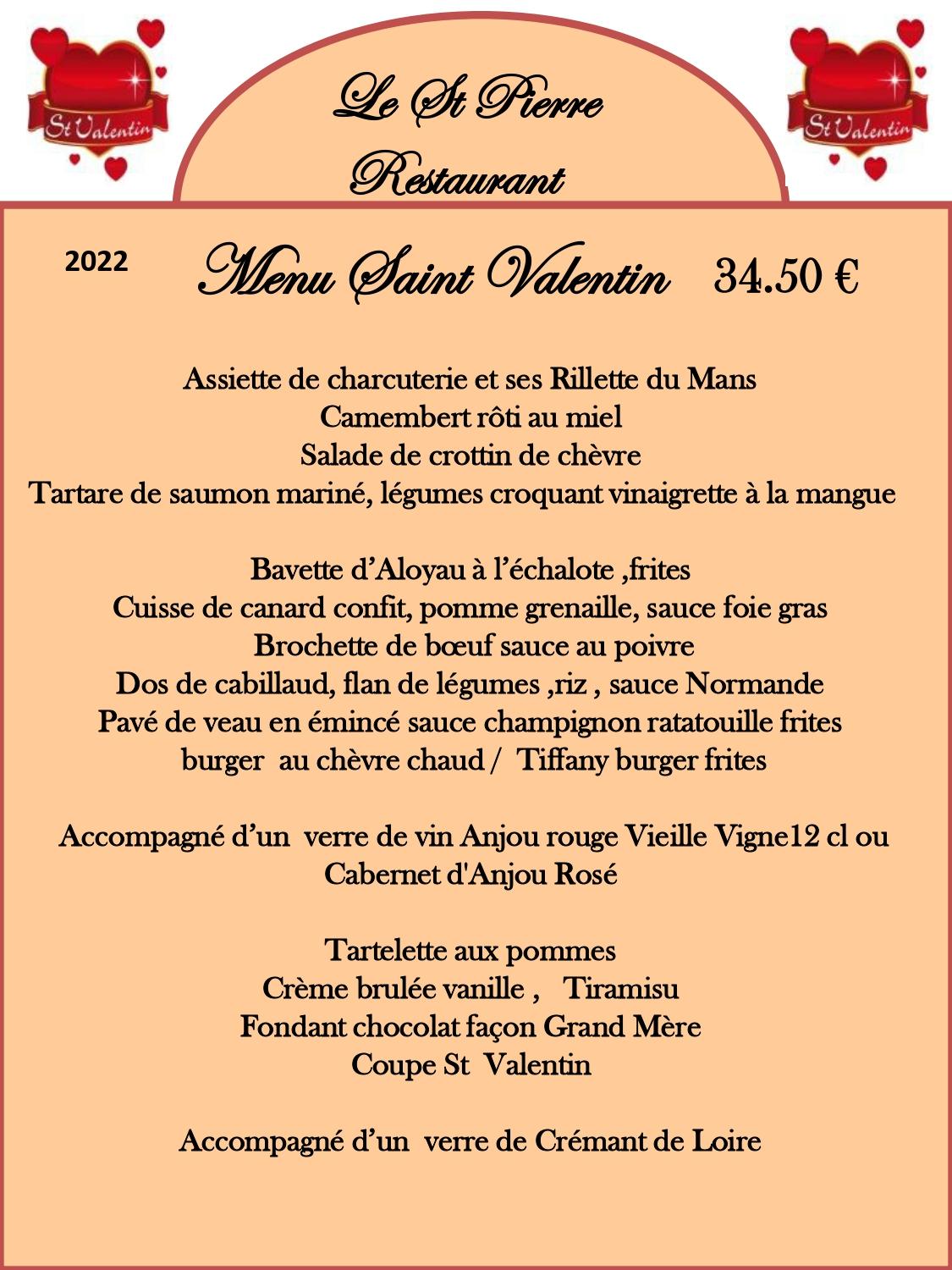 Menu at RESTAURANT LE ST PIERRE, Le Mans, 7 Pl. Saint-Pierre