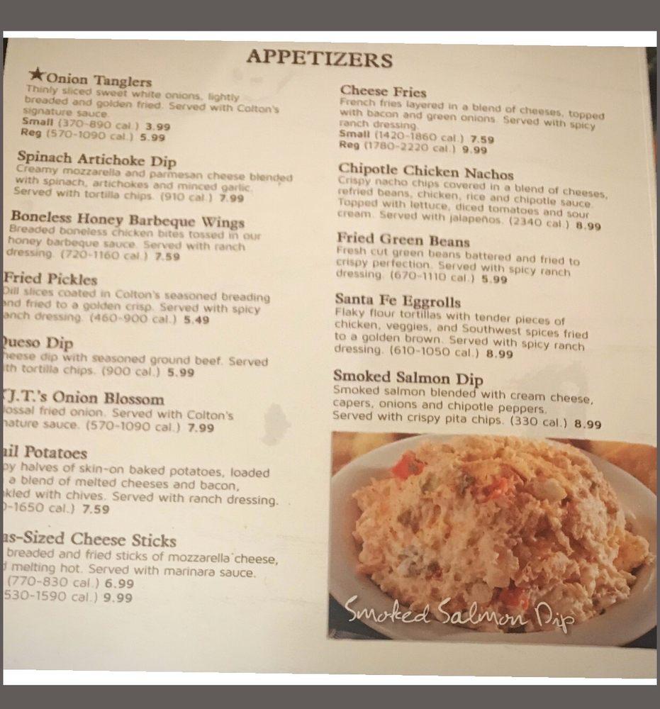 Menu at Colton's Steak House & Grill steakhouse, Collinsville