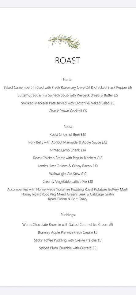 Menu at Plough Inn pub & bar, Caunton, Main St