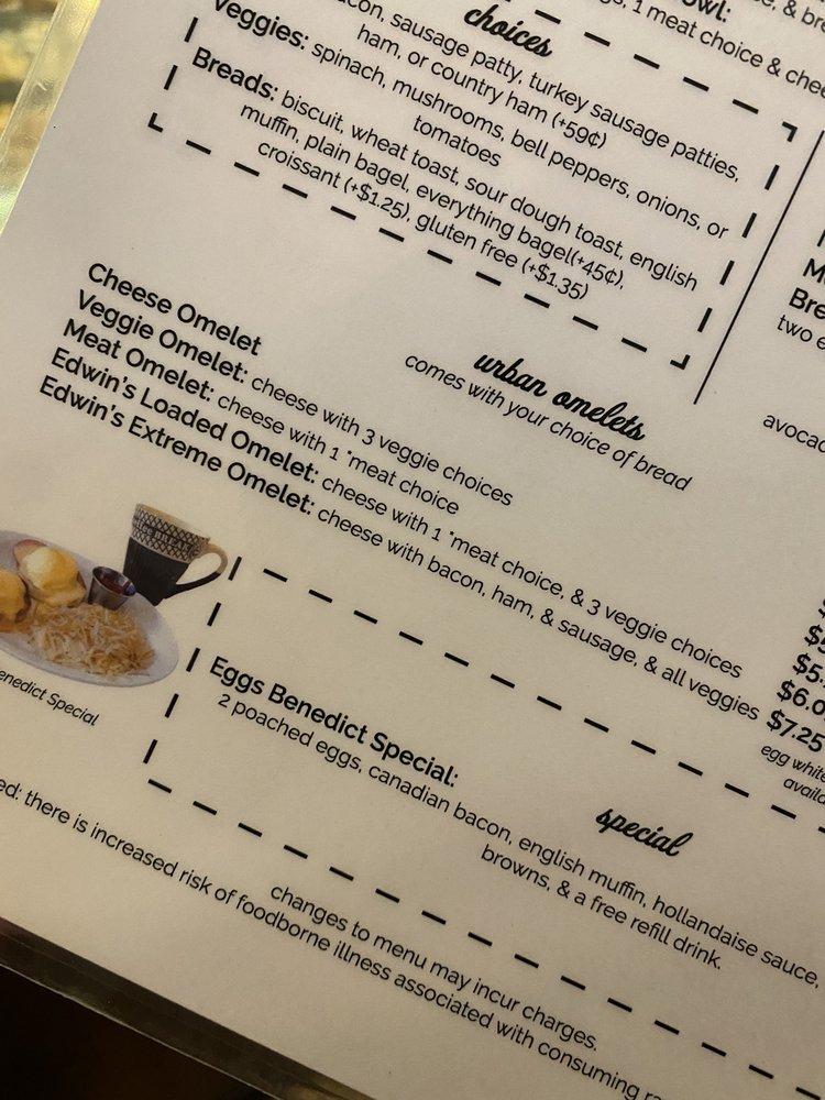 Menu at The Coffee Break cafe, Shelbyville