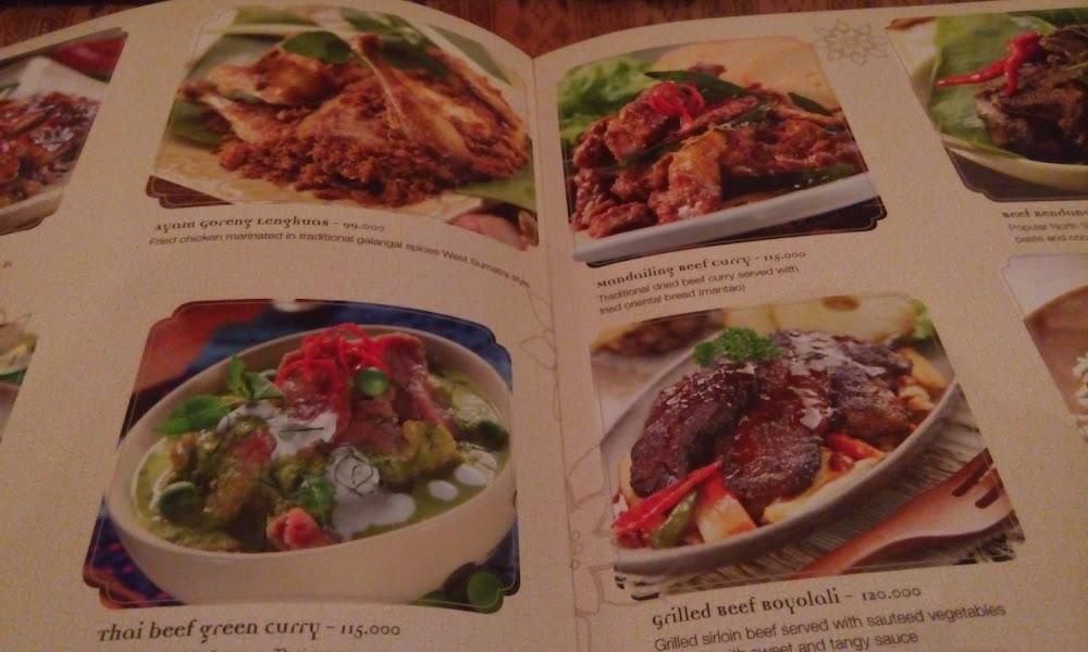 Carta del restaurante Seribu Rasa Menteng, Yakarta, Jl. H. Agus Salim ...