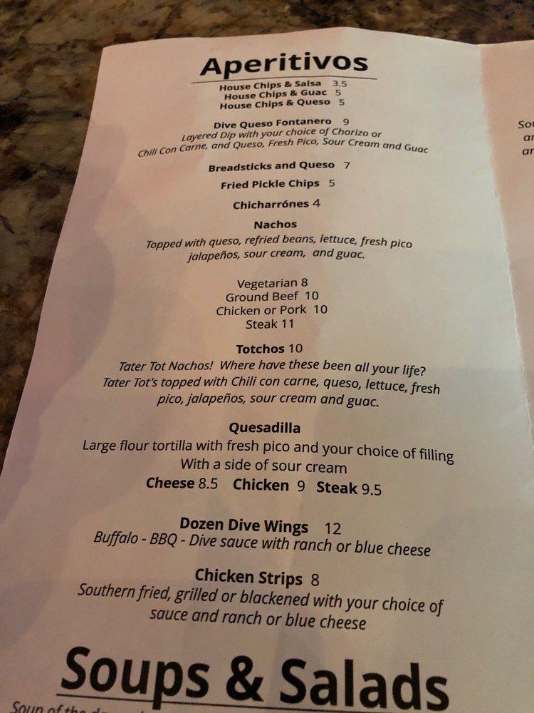 Menu at 6th Street Dive pub & bar, Lafayette