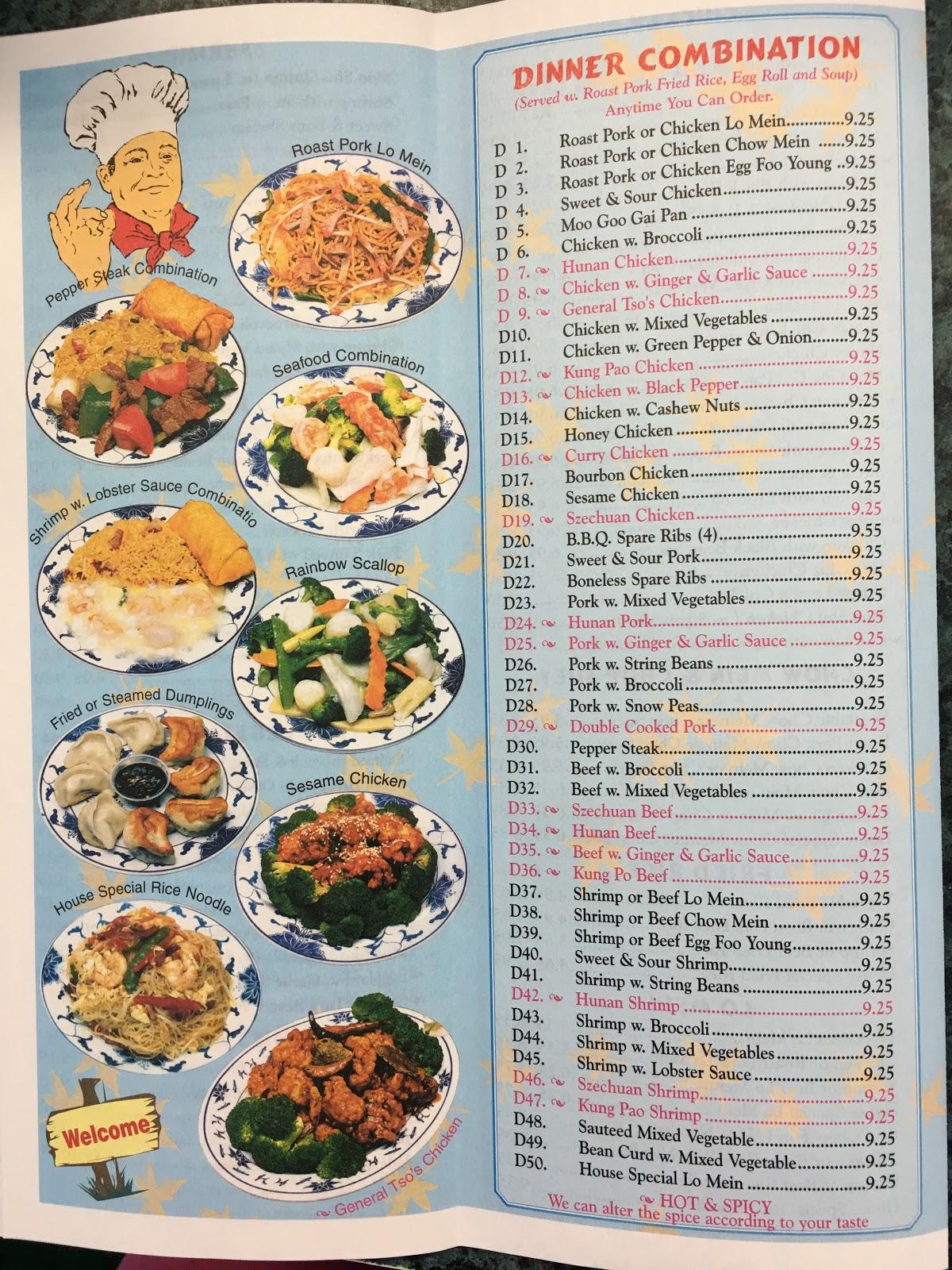 Menu at Kang's Garden restaurant, Tampa