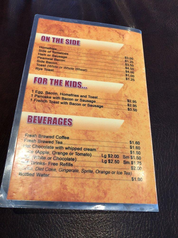Menu at Melina's Family Restaurant, Port Colborne