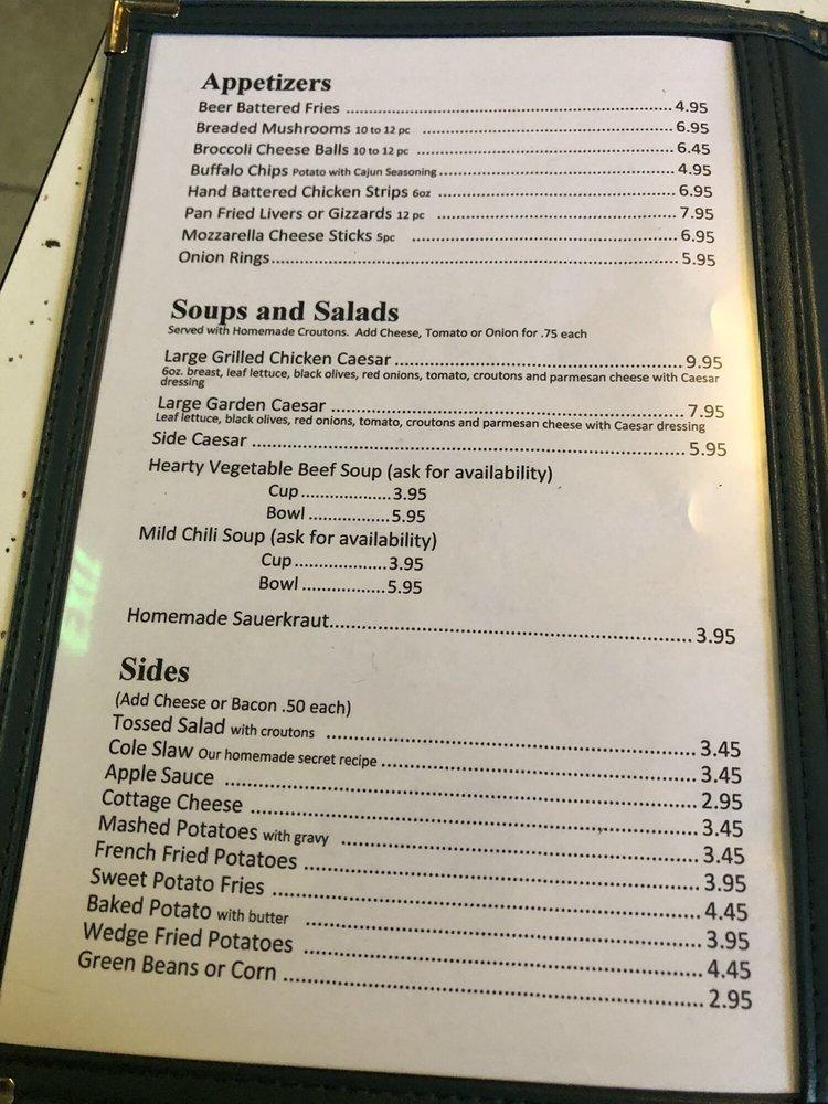 Menu at Wagner's Village Inn restaurant, Oldenburg