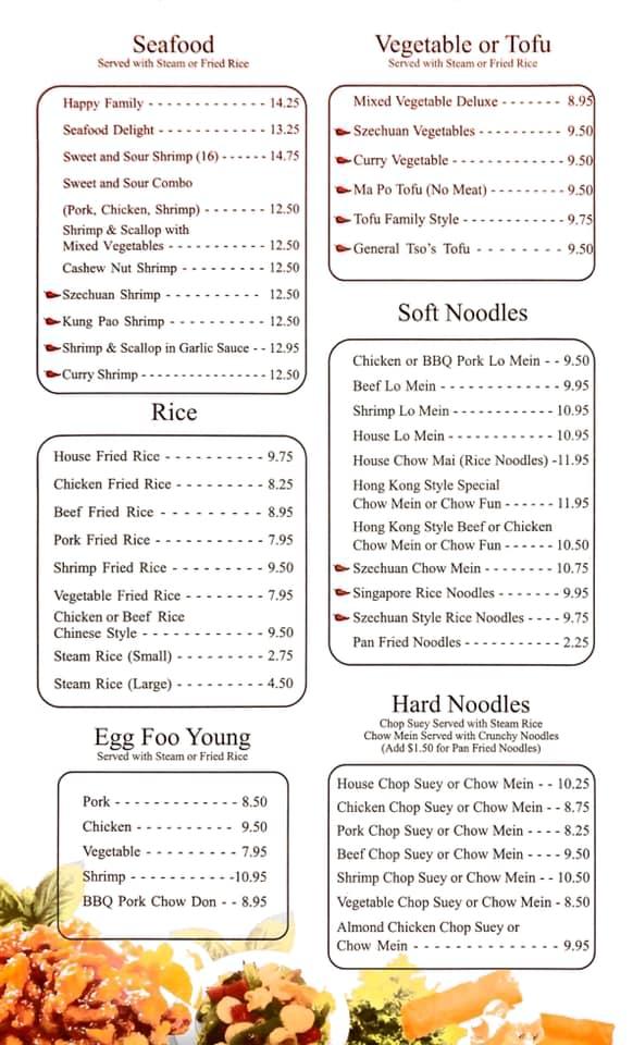 Menu at Yummy House restaurant, Albany, Pacific Blvd SE