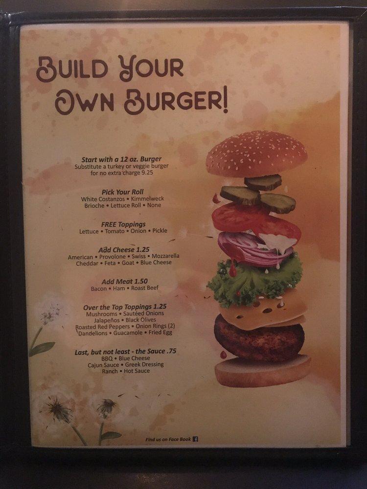 Menu at Dandelions Restaurant, Buffalo