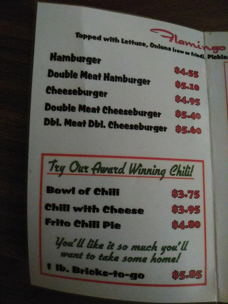 Menu at Flamingo Lounge pub & bar, Enid