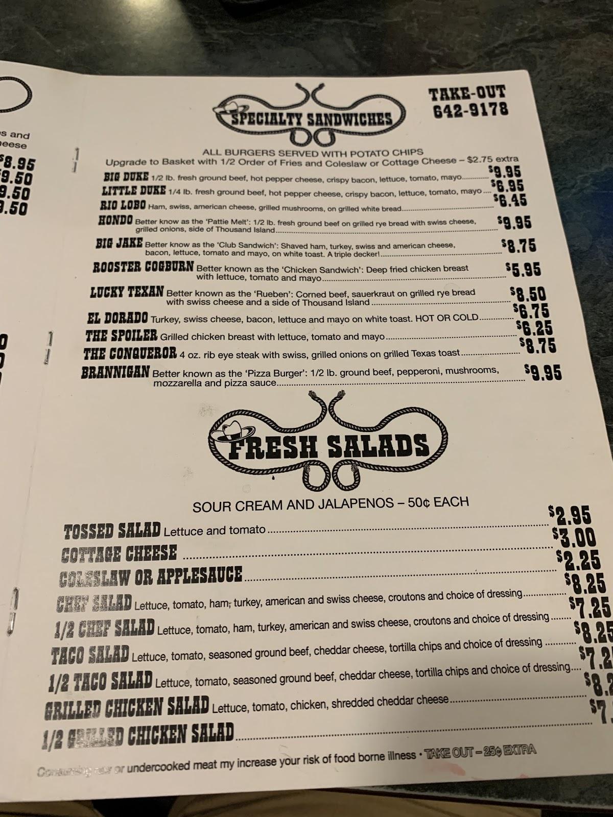 Menu at Social House restaurant, Saranac