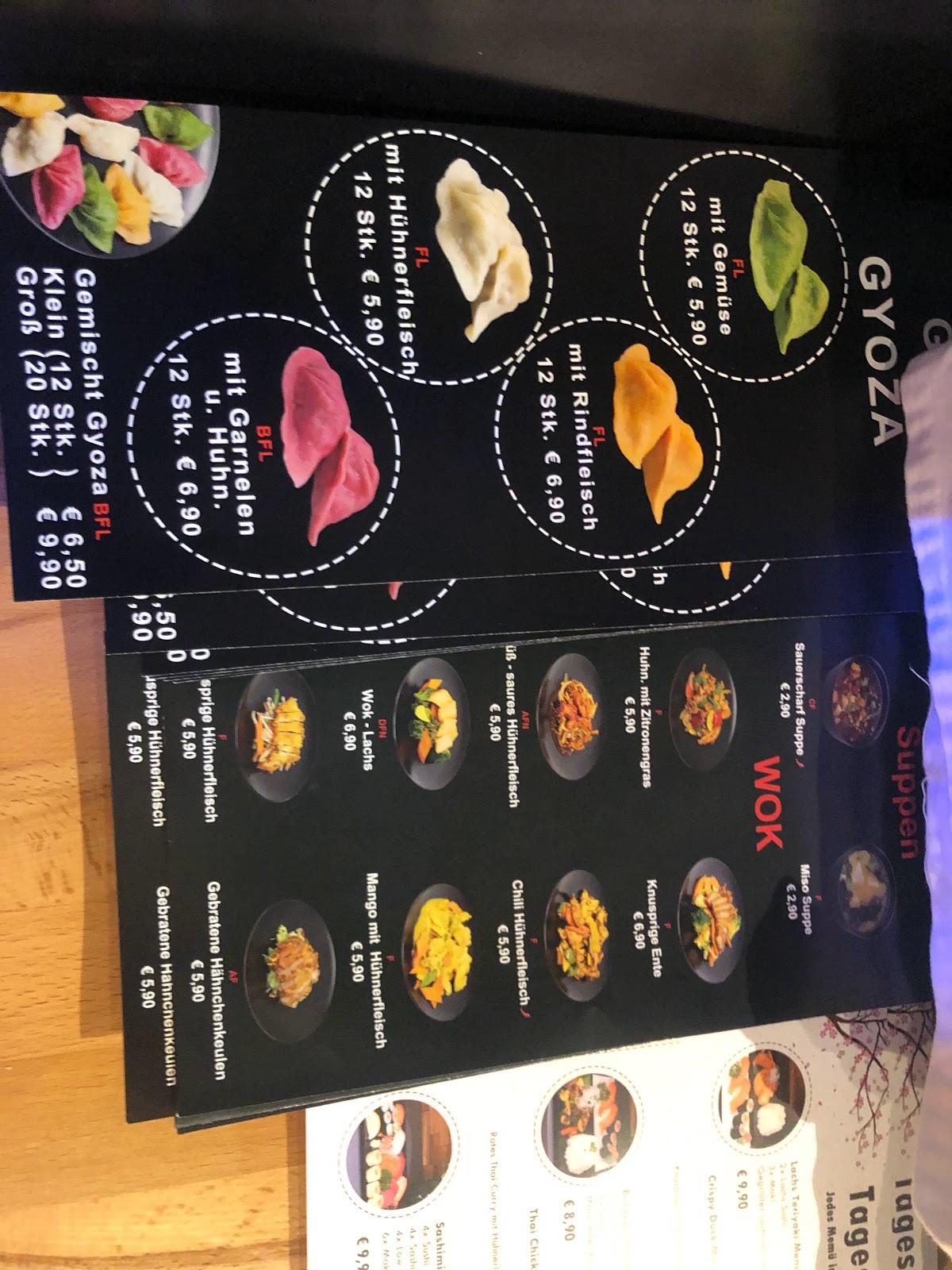 Menu at Mr. Wen Linz restaurant, Linz