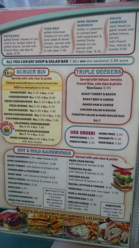Menu at Bethlehem Diner restaurant, Allentown