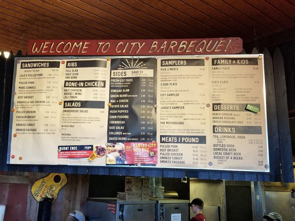 Menu at City Barbeque, Beavercreek, N Fairfield Rd