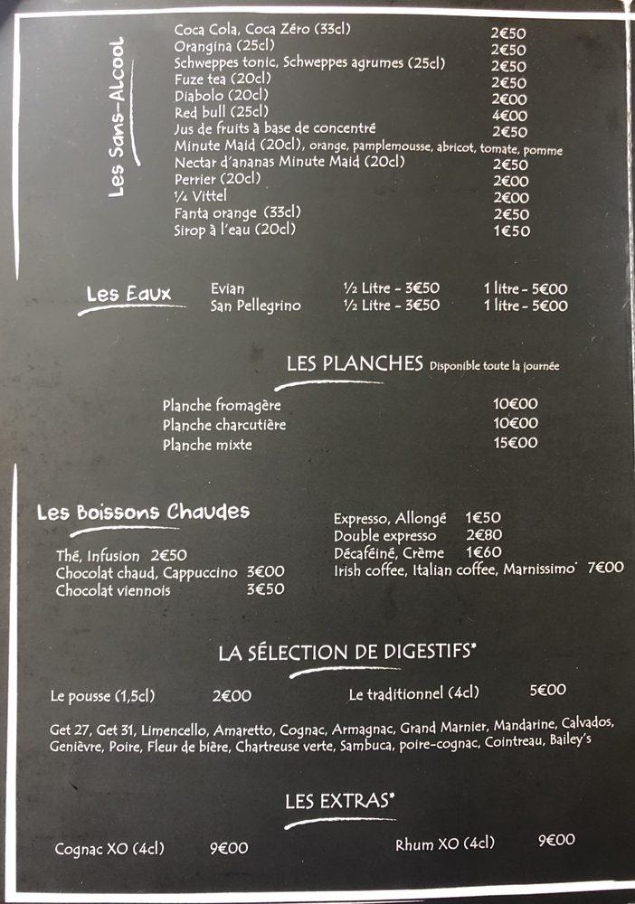 Menu at Le Relais de Beaulieu restaurant, Wattrelos