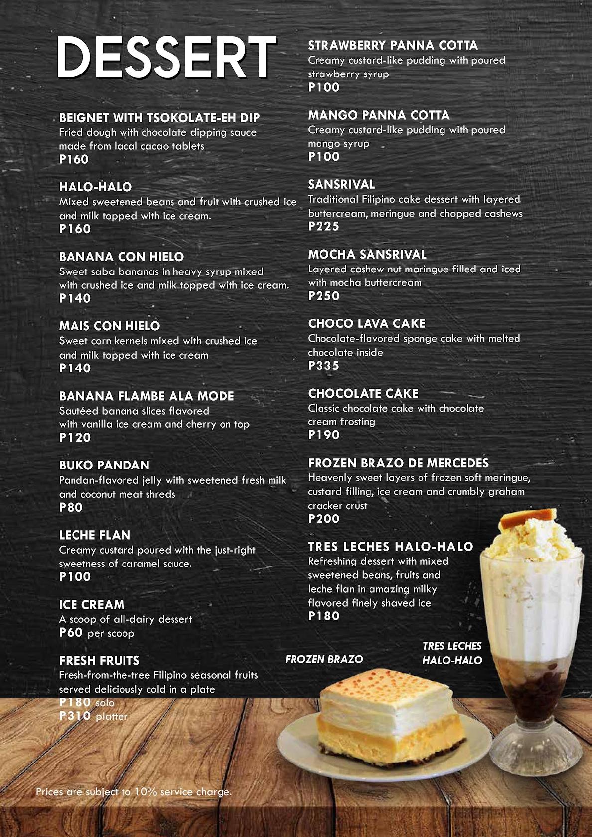 Menu at Ombu Kusina restaurant, Quezon City, 91 - 93