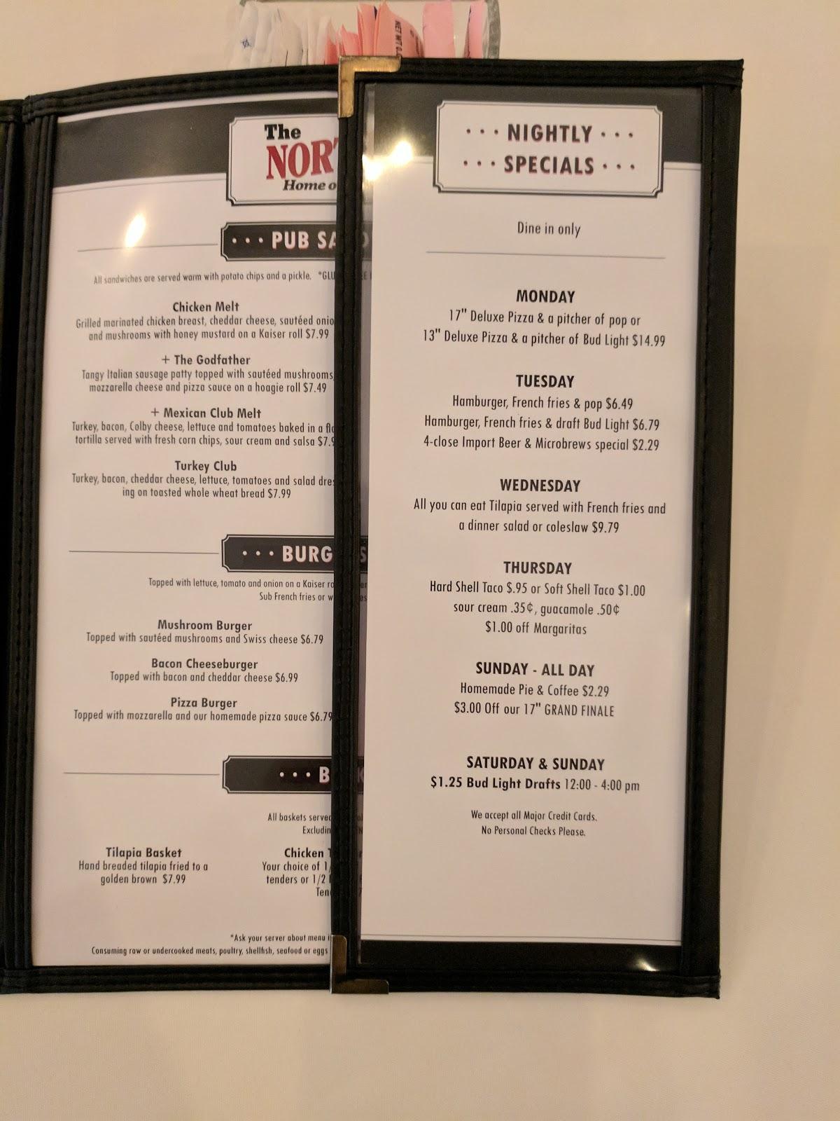 Menu at The Northside Pub, Muskegon