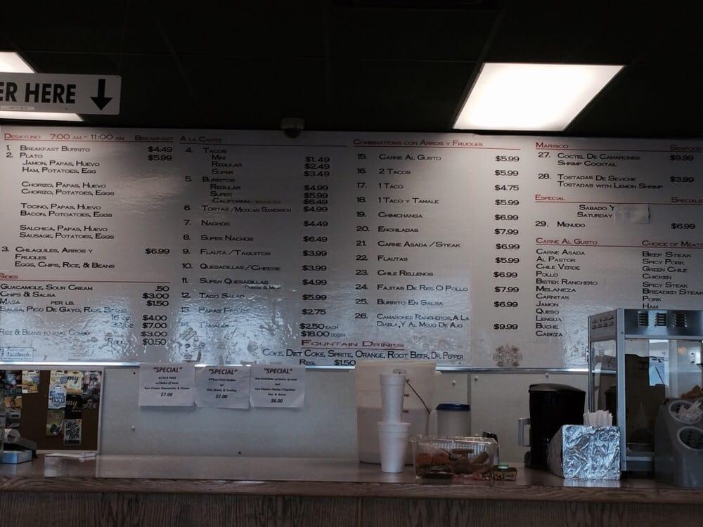 Menu at Azteca Grill & Bakery, Fallon