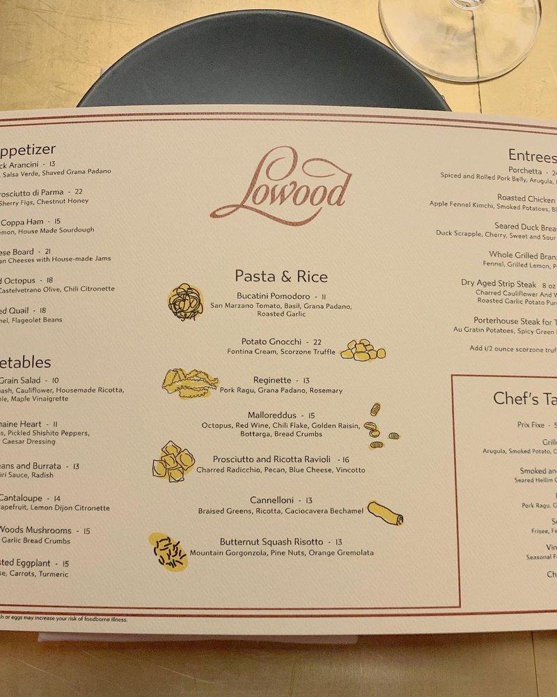 Menu at Lowood pub & bar, Tulsa