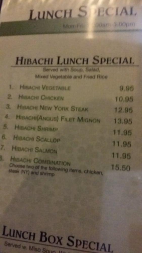 Menu at Ziki Japanese Steakhouse - Annapolis, Annapolis, Towne Centre ...