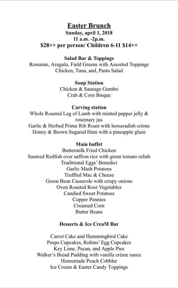 Menu at Capital Club, Jackson