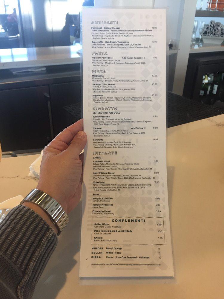 Menu at I Vini pub & bar, Austin, Presidential Blvd