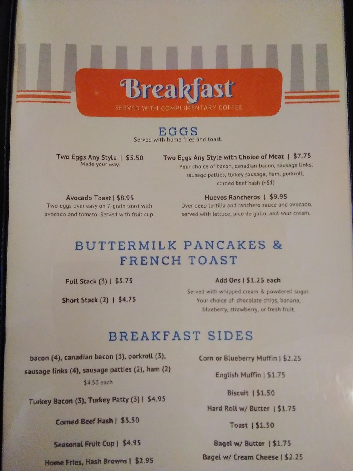 Menu at Towne Diner restaurant, Atlantic Highlands