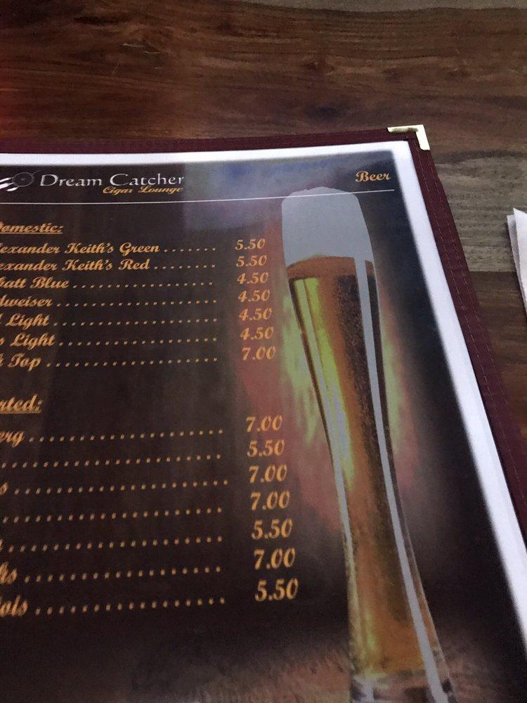 Menu at Dream Catcher Cigar Lounge pub & bar, Kahnawake, Route 138
