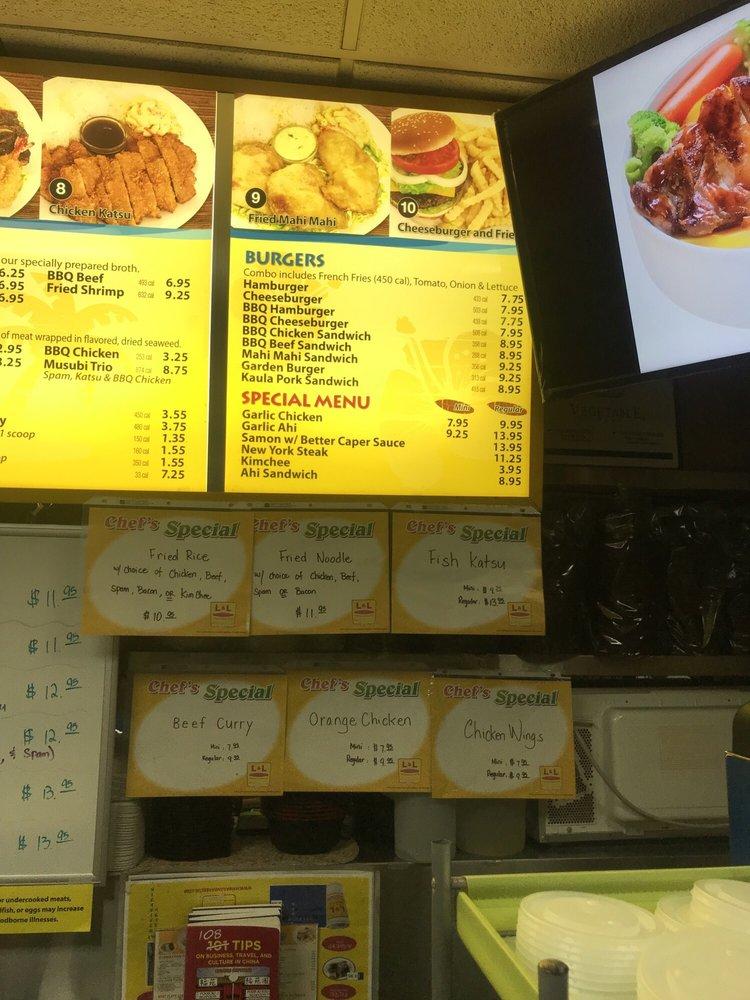 Menu at L&L Drive Inn BBQ, Lahaina, Lower Honoapiilani Rd Ste 4