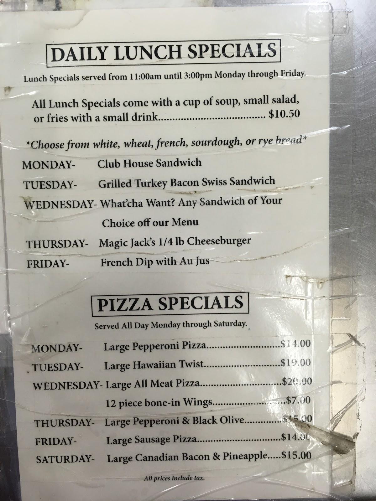 Menu at Magic's Pizza Shack pizzeria, Selah