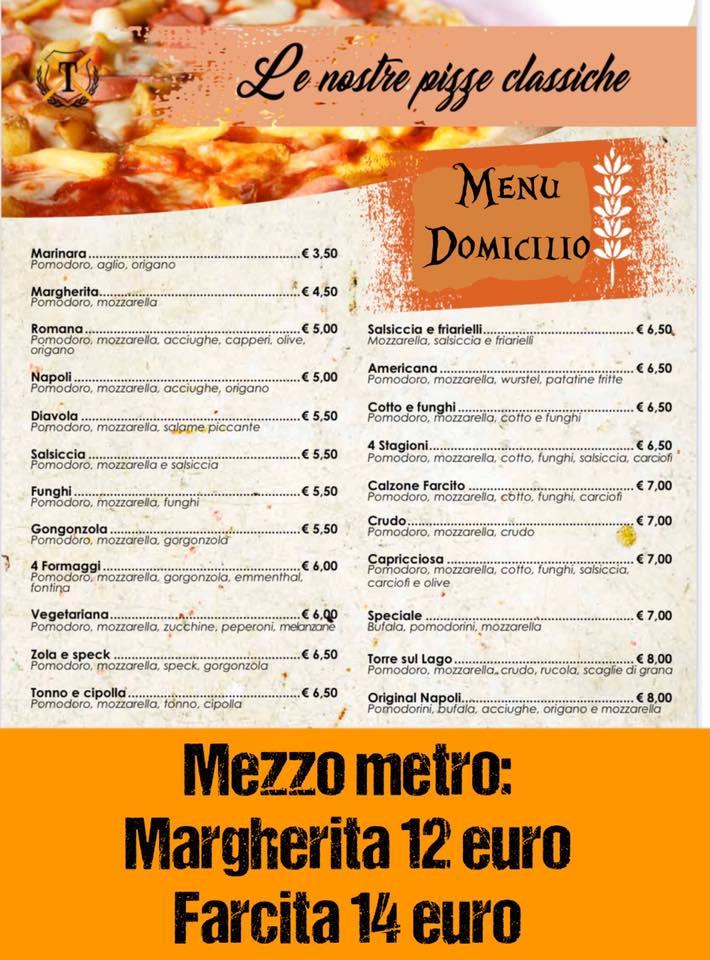 Speisekarte von Ristorante Pizzeria La Torre sul Lago, Mamiano