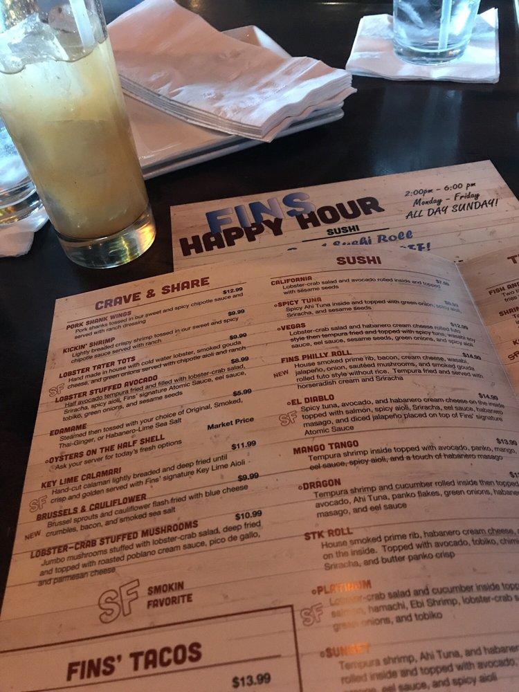 Menu at Smokin Fins restaurant, Chandler
