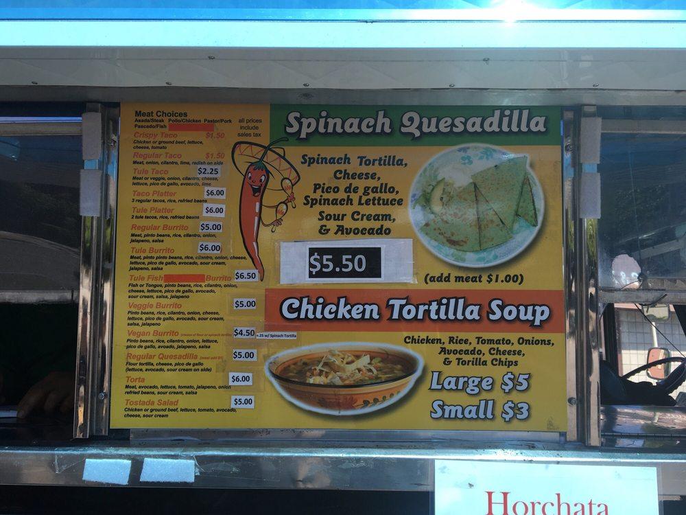 Menu at Tacos El Tule Downtown restaurant, Bellingham, 200 Prospect St