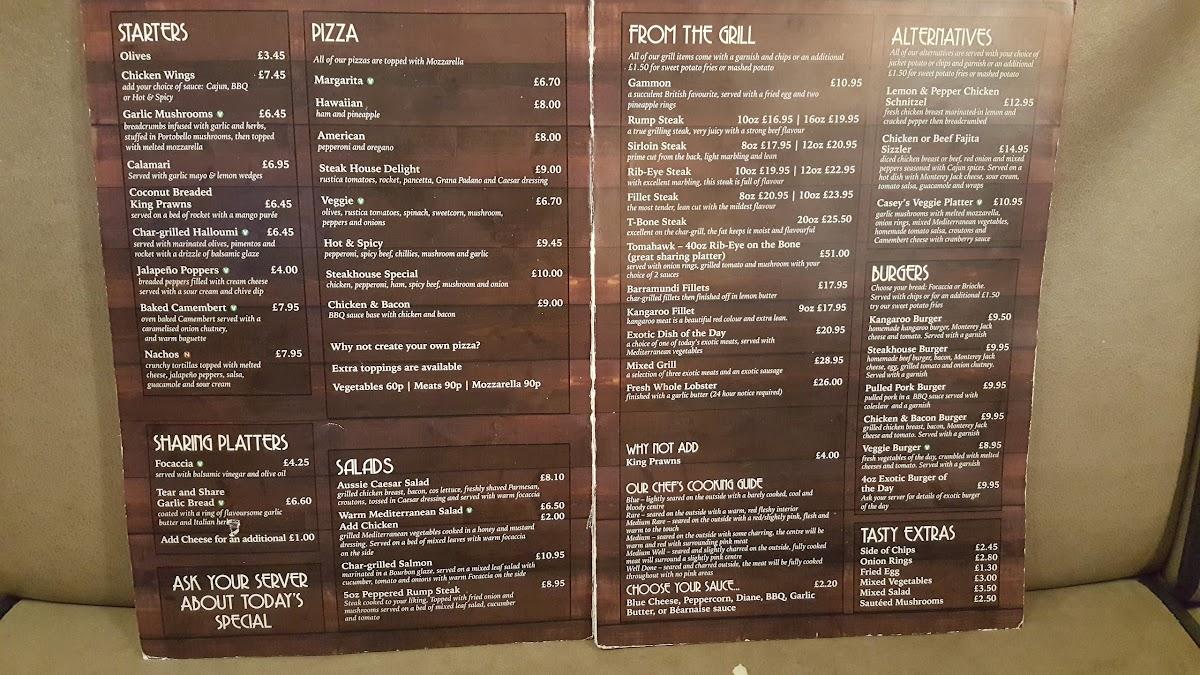 Menu at The Red Lodge Steakhouse & Bar, Red Lodge