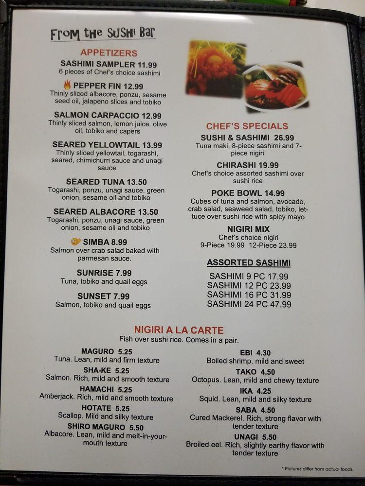 Menu at The Frying Pan restaurant, Dixon