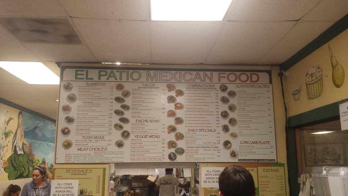 Menu at El Patio Mexican Restaurant, Santa Rosa, 425 Stony Point Rd