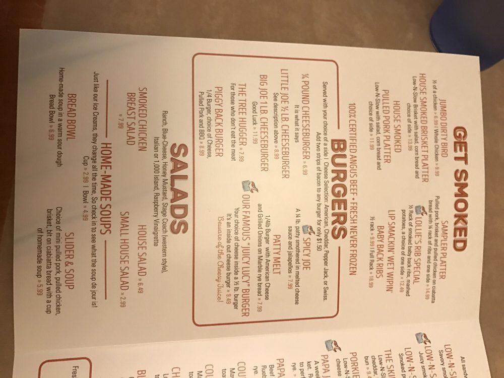 Menu at Fire & Ice Smokehouse & Crmry restaurant, Marengo