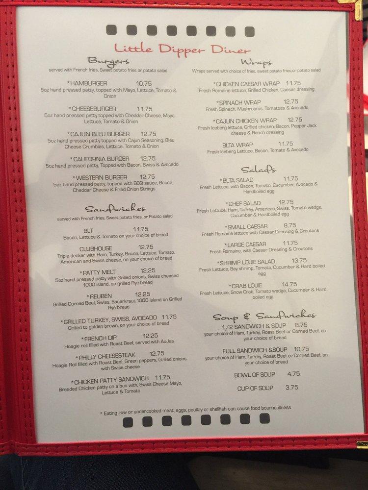 Menu at Little Dipper Diner restaurant, Anchorage, W Dimond Blvd #106