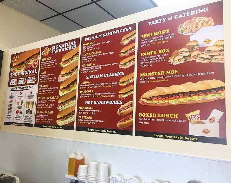 Menu at Moe's Italian Sandwiches, Plaistow