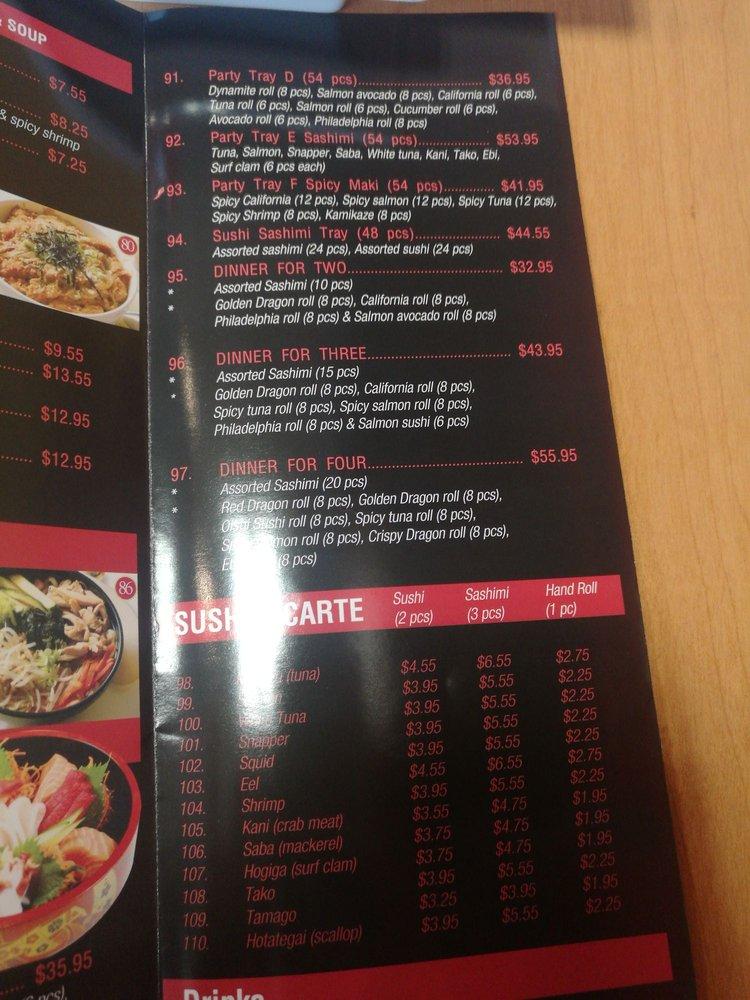 Menu at Oishi Sushi restaurant, Markham, 10 Royal Orchard Blvd Unit 9