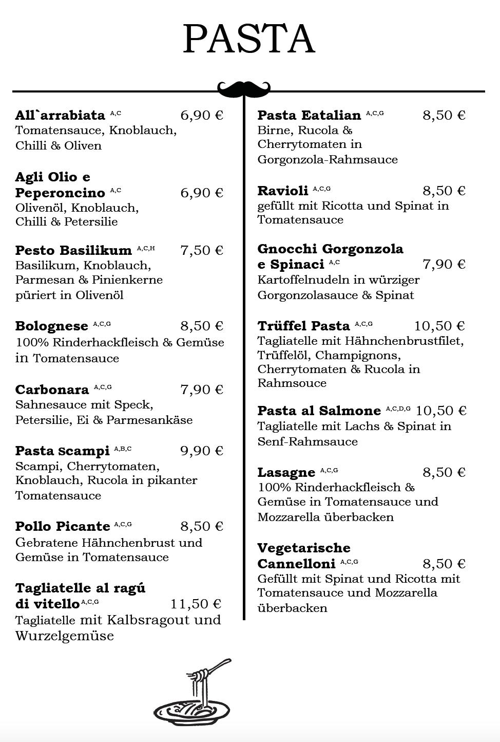 Speisekarte von Eatalian Pizzeria Kreuzberg, Berlin